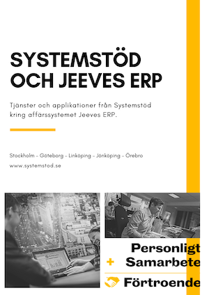 Jeeves ERP - affärssystem - Systemstöd